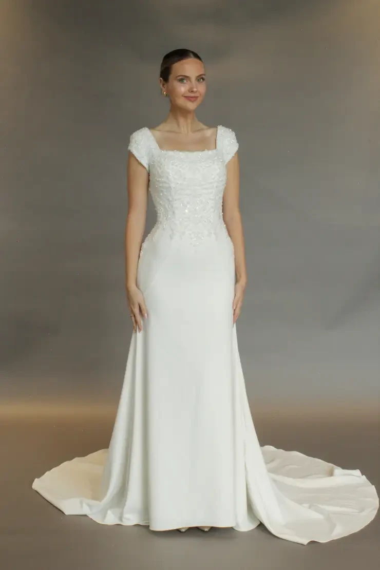 Casablanca Bridal Modest Couture Modest Dresses | Fantasy Bridal